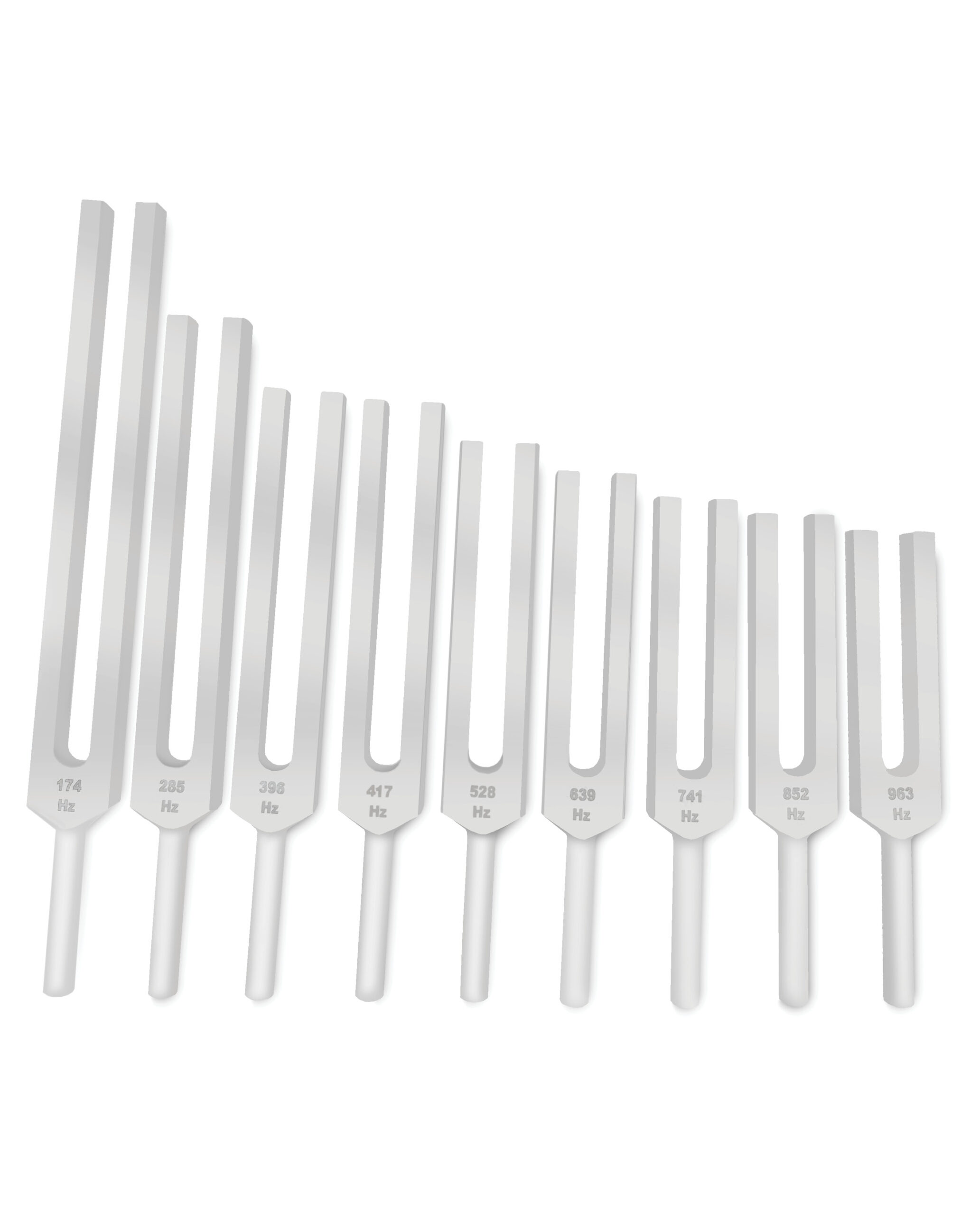 Set of 9 Solfeggio Tuning Forks – Ragg Tuning Forks