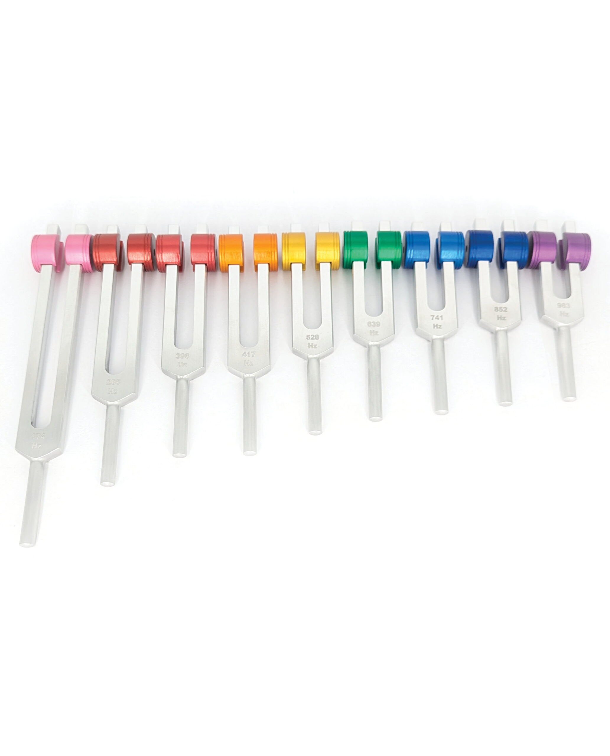 Set of 9 Weighted Solfeggio Tuning Forks - Ragg Tuning Forks