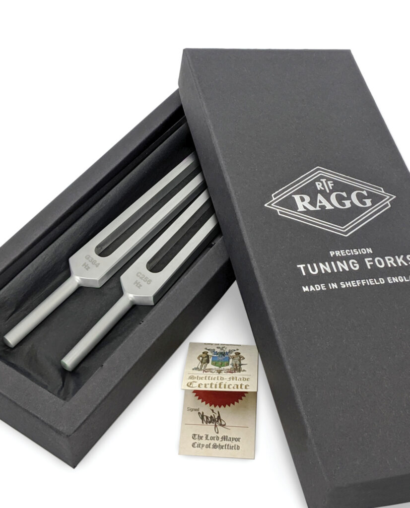 Set of 2 C 256Hz and G 384Hz Tuning Forks – Ragg Tuning Forks